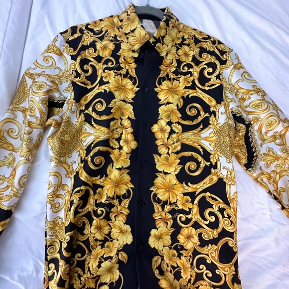 Versace | Shirts | Gianni Versace Italy Authentic Silk Button Up | Poshmark